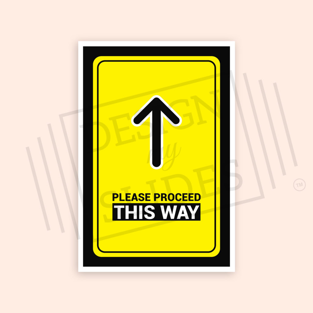 Direction Sign Arrow Front - Signage | Design My Slides